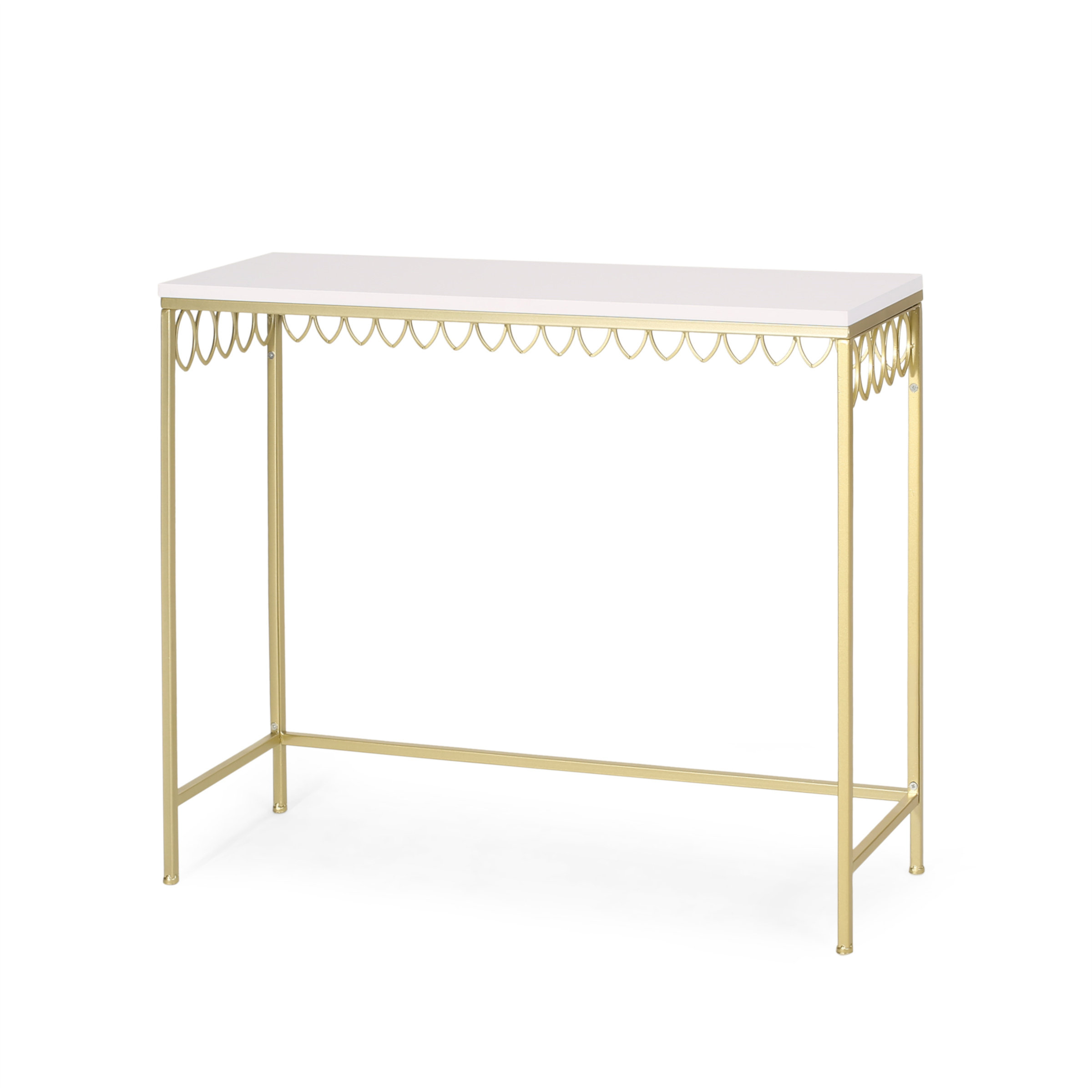 Mercer41 Modern Glam Console Table with Gold Frame | Wayfair