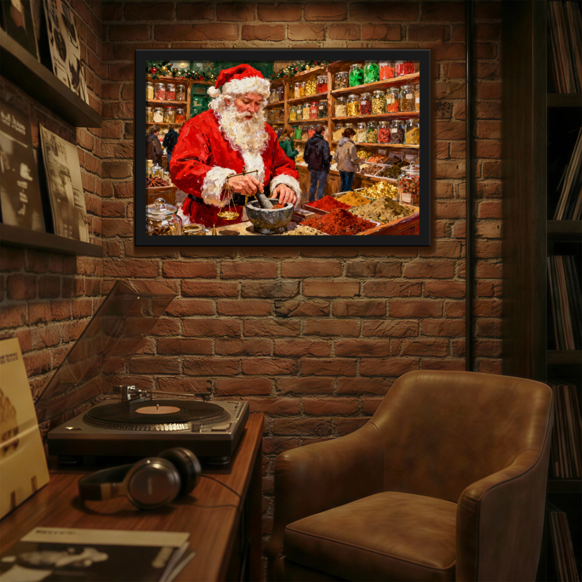 Astoria Grand Christmas Santa Weighs Spices In Market Stall | Wayfair