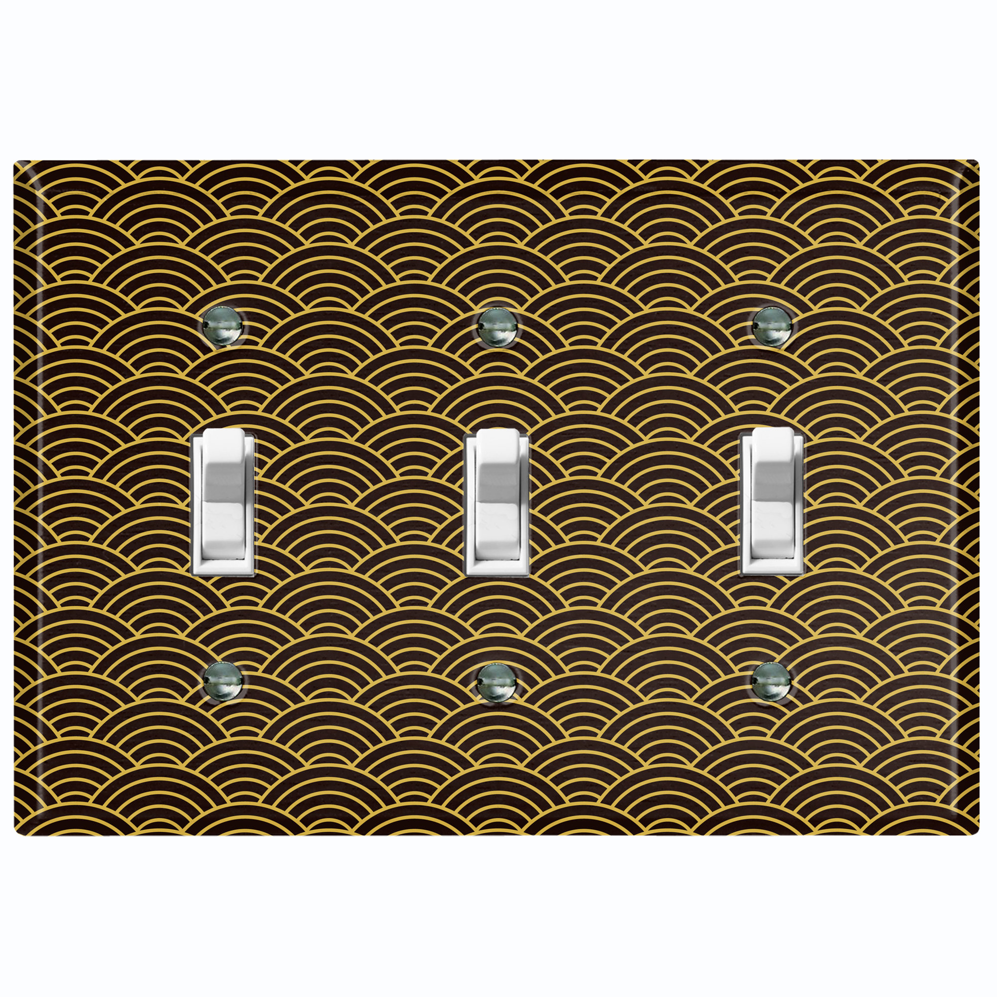 WorldAcc Metal Light Switch Plate Outlet Cover (Japanese Yellow Black ...