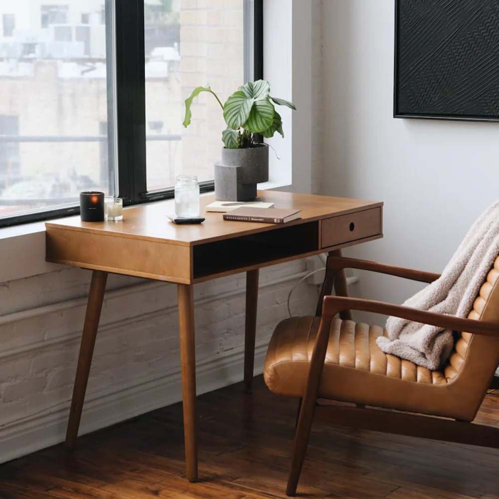 Corrigan Studio® Modern Home Office Writing, Computer Or Laptop Desk ...