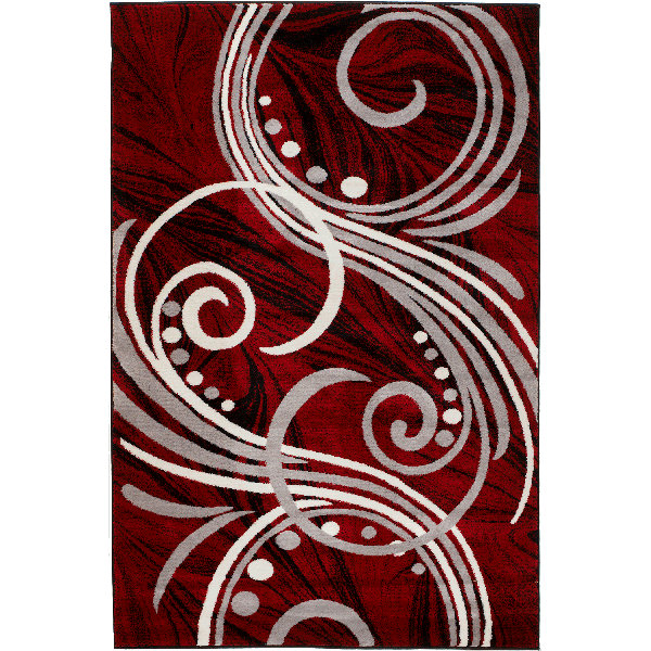 Wrought Studio Betsey Abstract Red Area Rug & Reviews | Wayfair