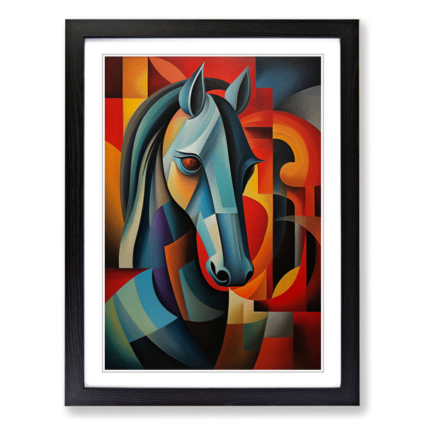 Big Box Art XYZ-FRM-V1223-3660 Horse Cubism - Single Picture Frame Art ...