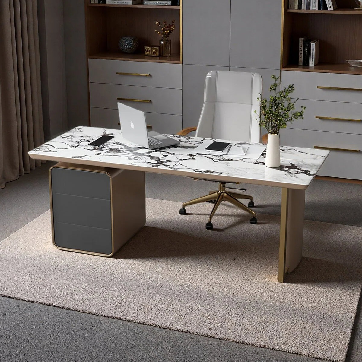 Orren Ellis High-end modern office desk | Wayfair