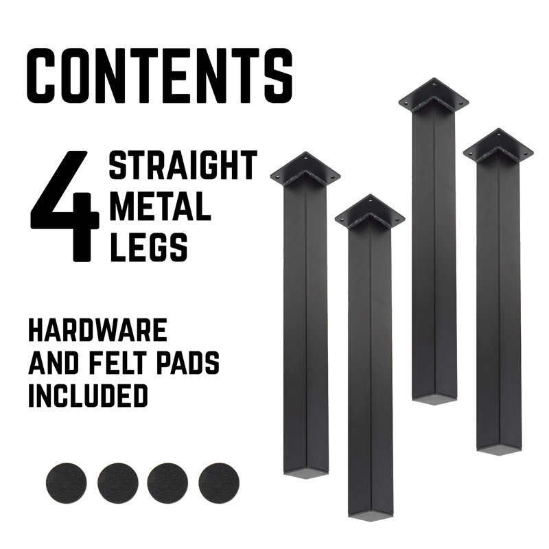 Latitude Run® Yar Modern Black Steel Table Legs & Reviews | Wayfair