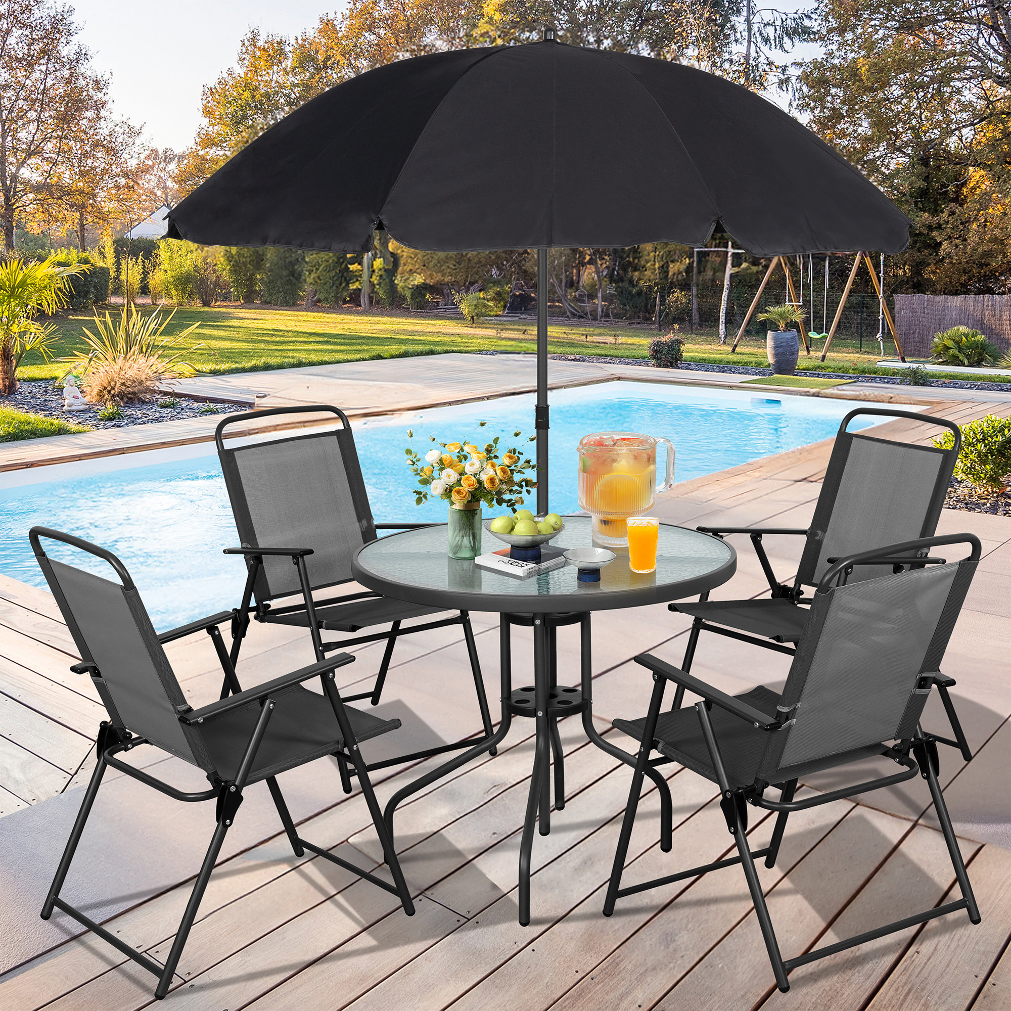 Lark Manor™ Ashlene 4 - Person Outdoor Dining Set & Reviews | Wayfair