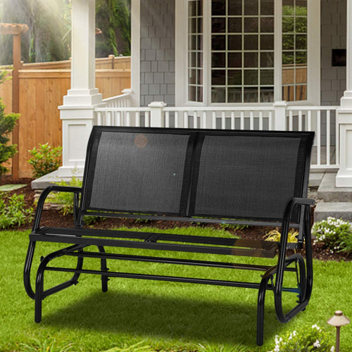 Red Barrel Studio® Metal Outdoor Glider & Reviews | Wayfair