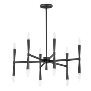 Etta Avenue™ Monstair 12 - Light Dimmable Modern Linear Chandelier ...