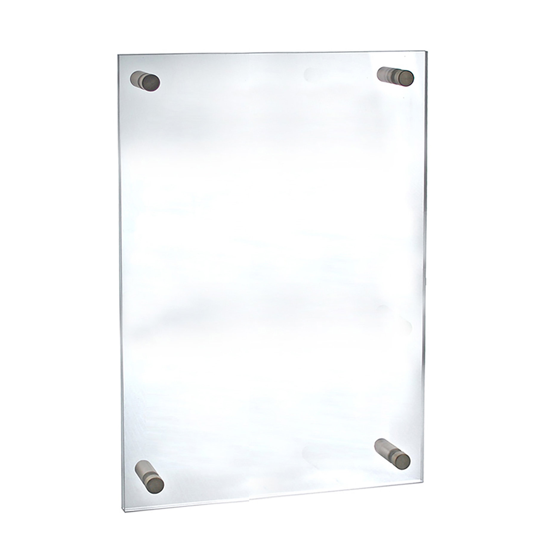 Azar Displays Floating Acrylic Wall Frame with Silver Stand Off Caps ...