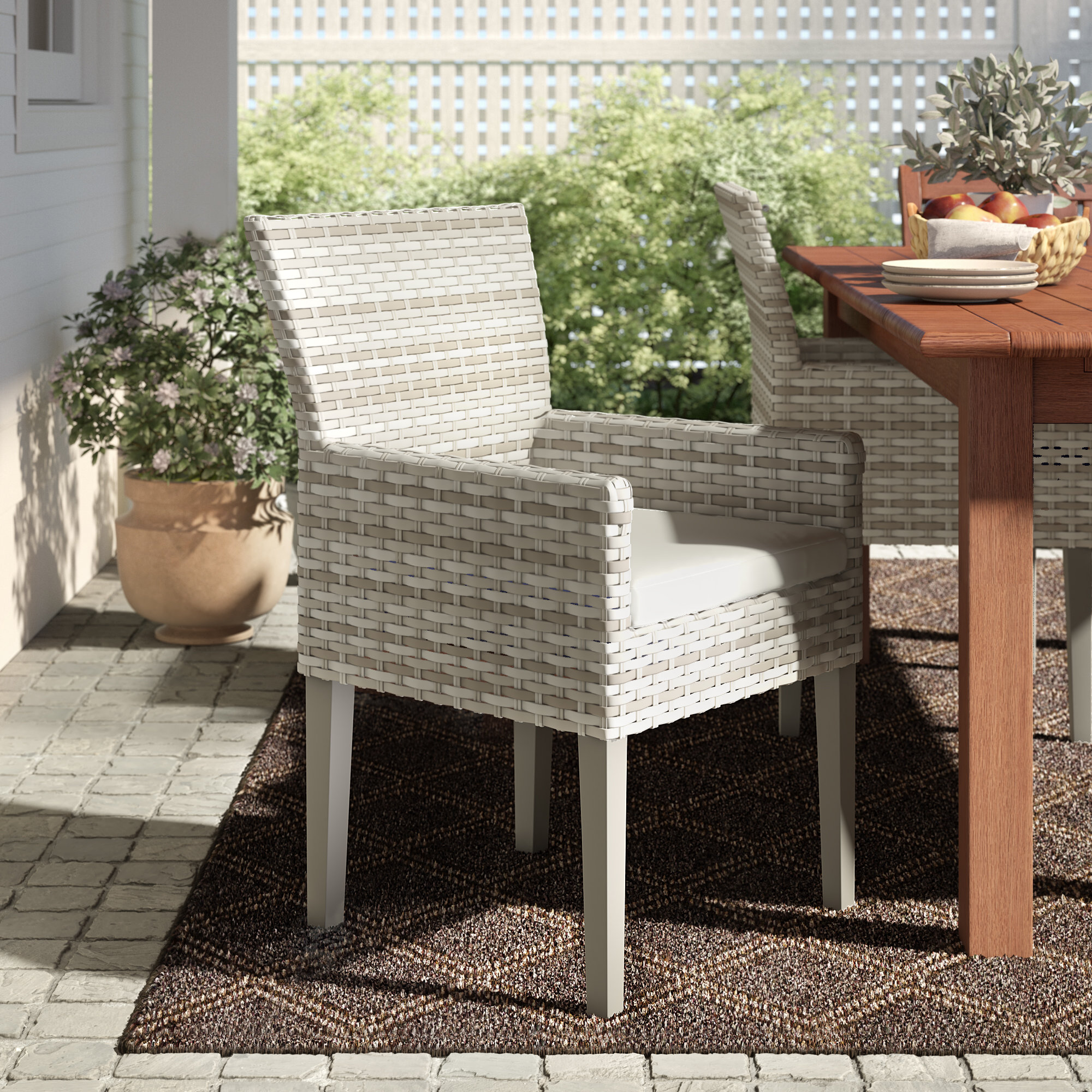 Beachcrest Home Gerrald Patio Dining Chair with Cushion - Wayfair Canada