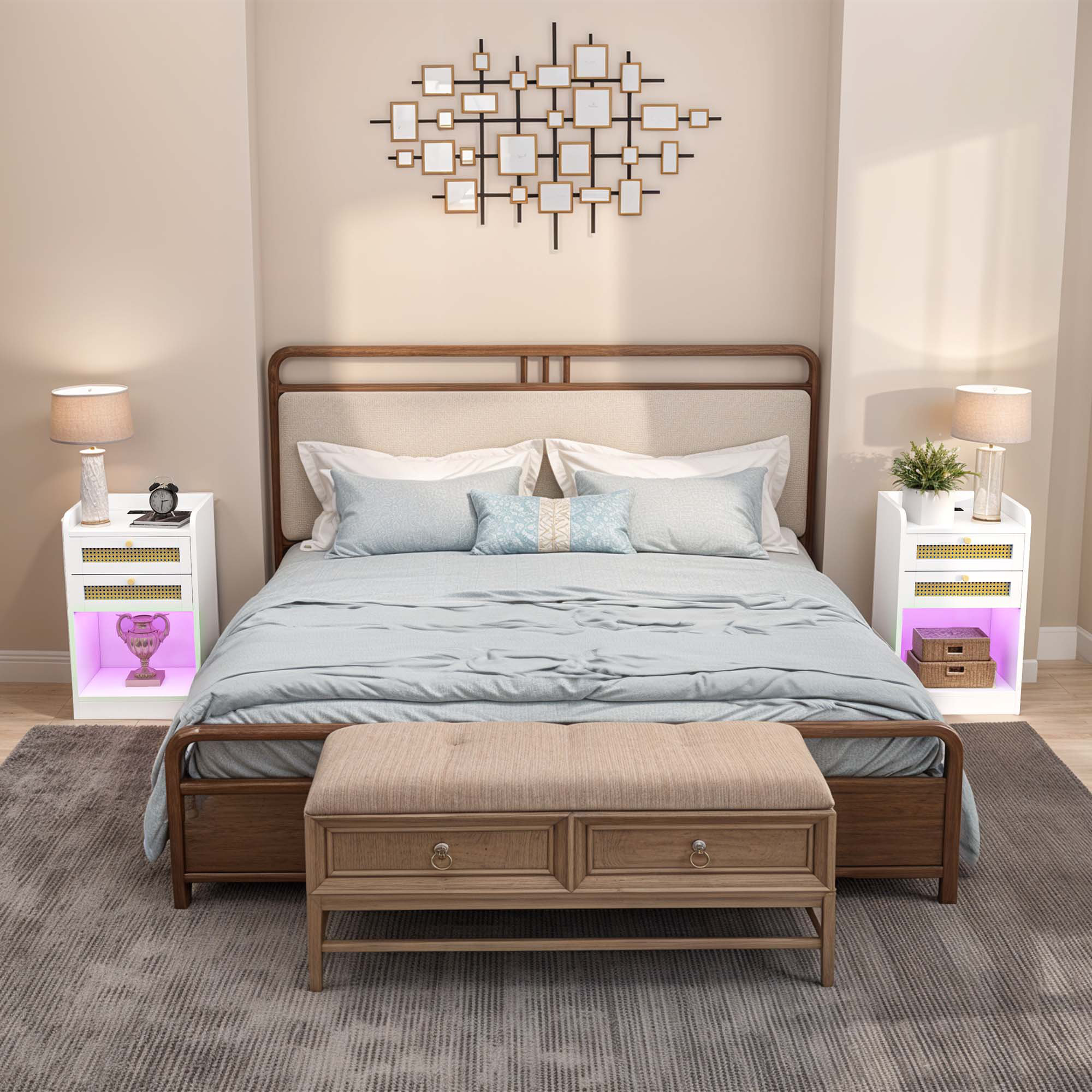 Bay Isle Home™ Night Stand Set 2 End Table | Wayfair
