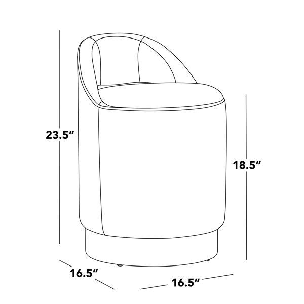 Mercer41 Gilham 18" Upholstered Vanity Stool | Wayfair