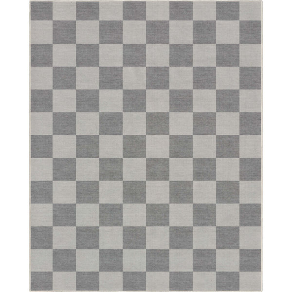Well Woven Apollo Square Modern Geometric Grey Flat-Weave Area Rug ...