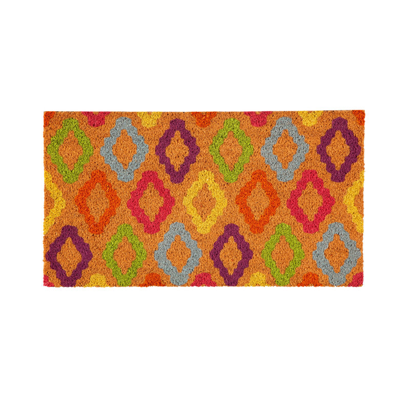 Union Rustic In Bloom Diamond Patterned Mat | Wayfair