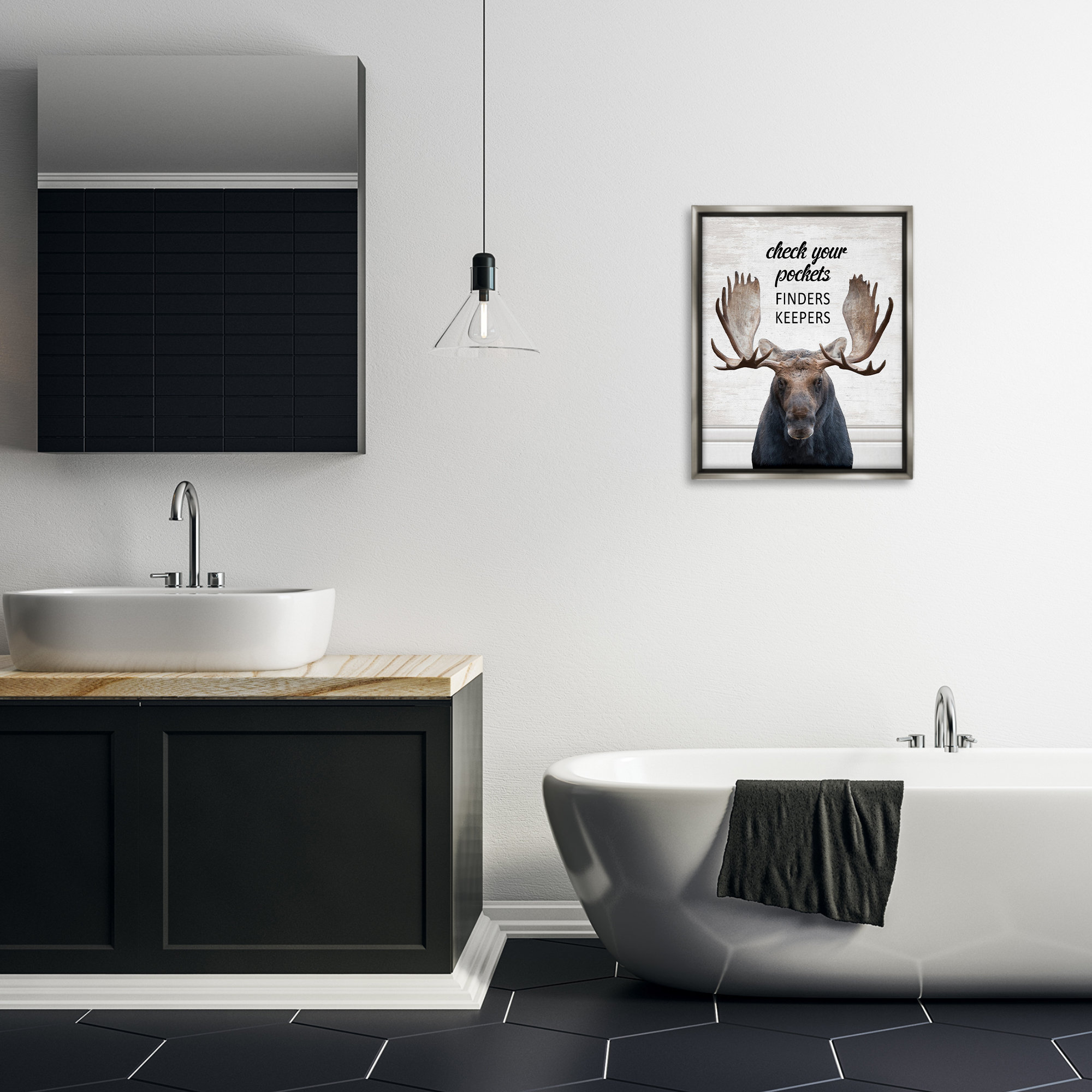 Latitude Run® Check Pockets Laundry Reminder Floating Frame, design by ...