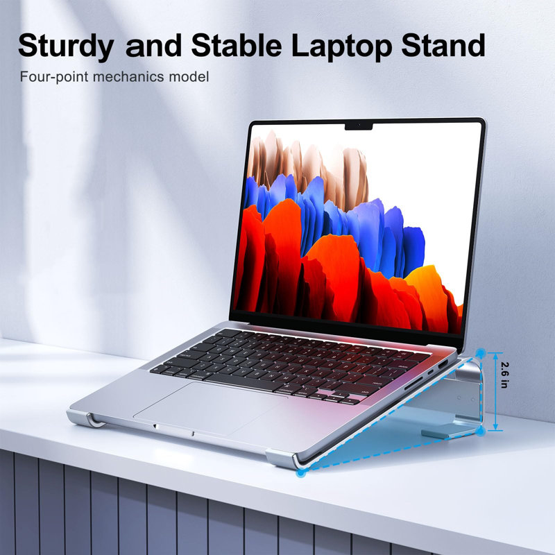 MASMIO Laptop Stand for Desk, Aluminum Laptop Riser | Wayfair