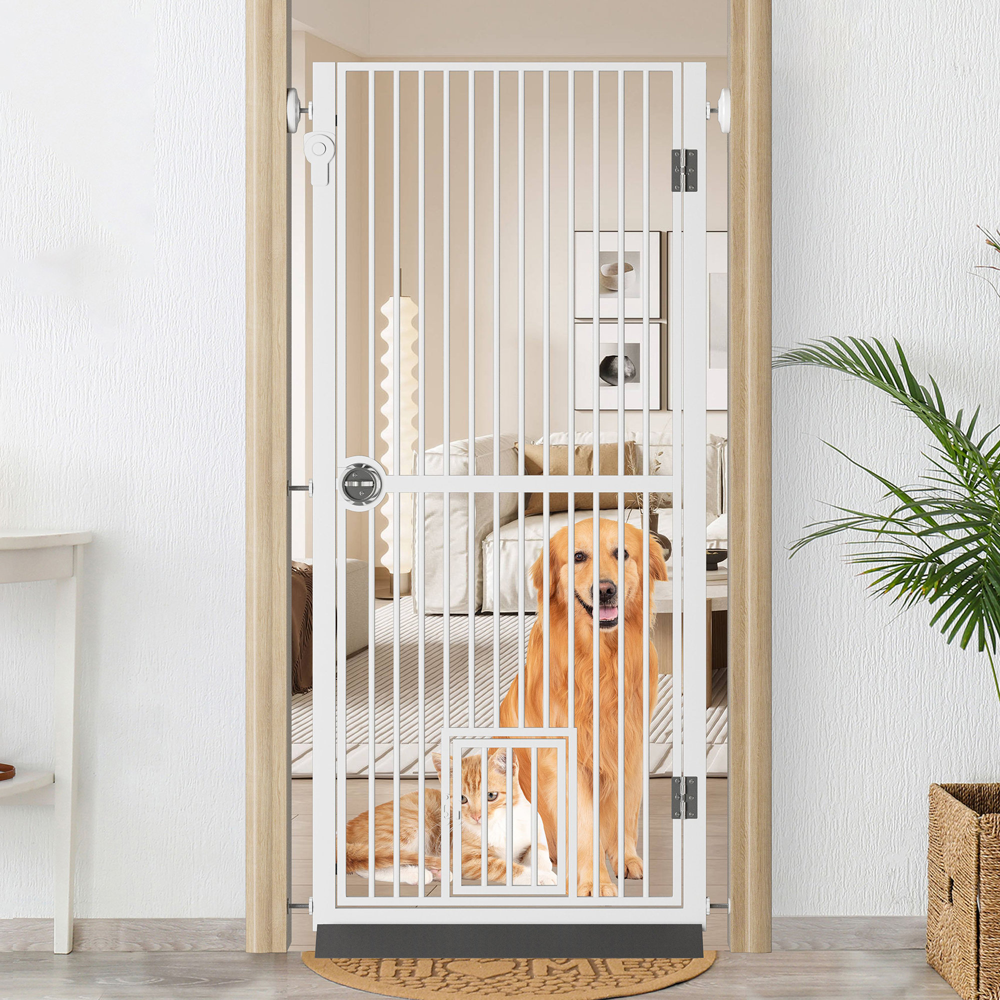 Tucker Murphy Pet™ Eresmia 61“ Extra Tall Pet Gate for Doorway ...