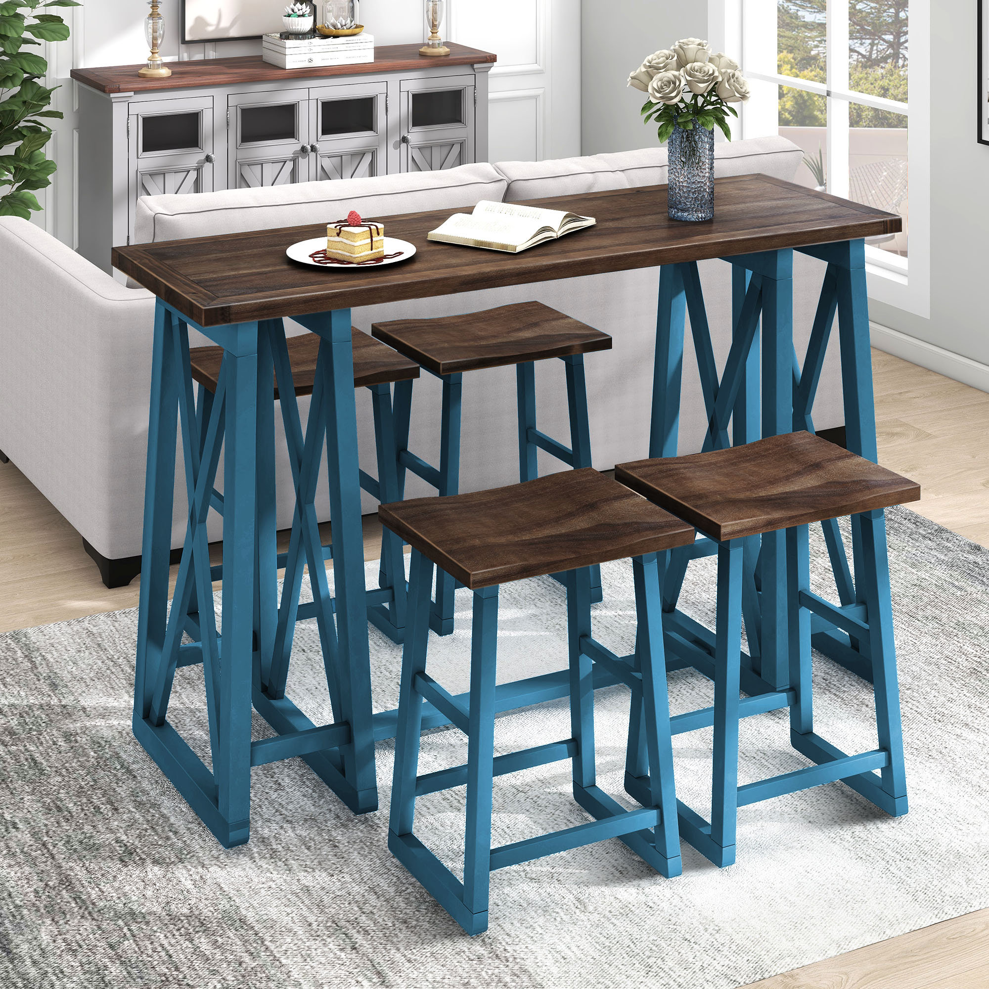 Gracie Oaks Sybrand 5 - Piece Dining Set | Wayfair