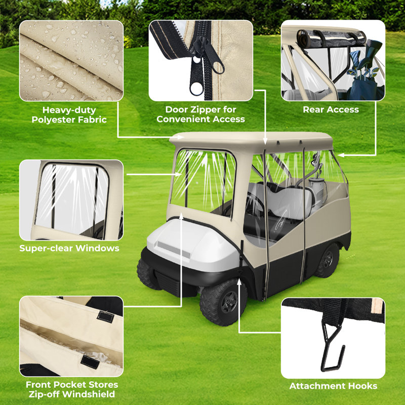 RVMasking Golf Cart Rain Zippler Golf Cart Cover | Wayfair