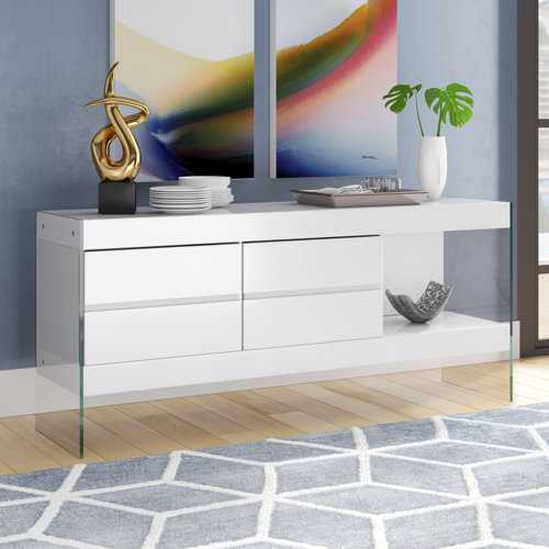 White-gloss-sideboard | Wayfair