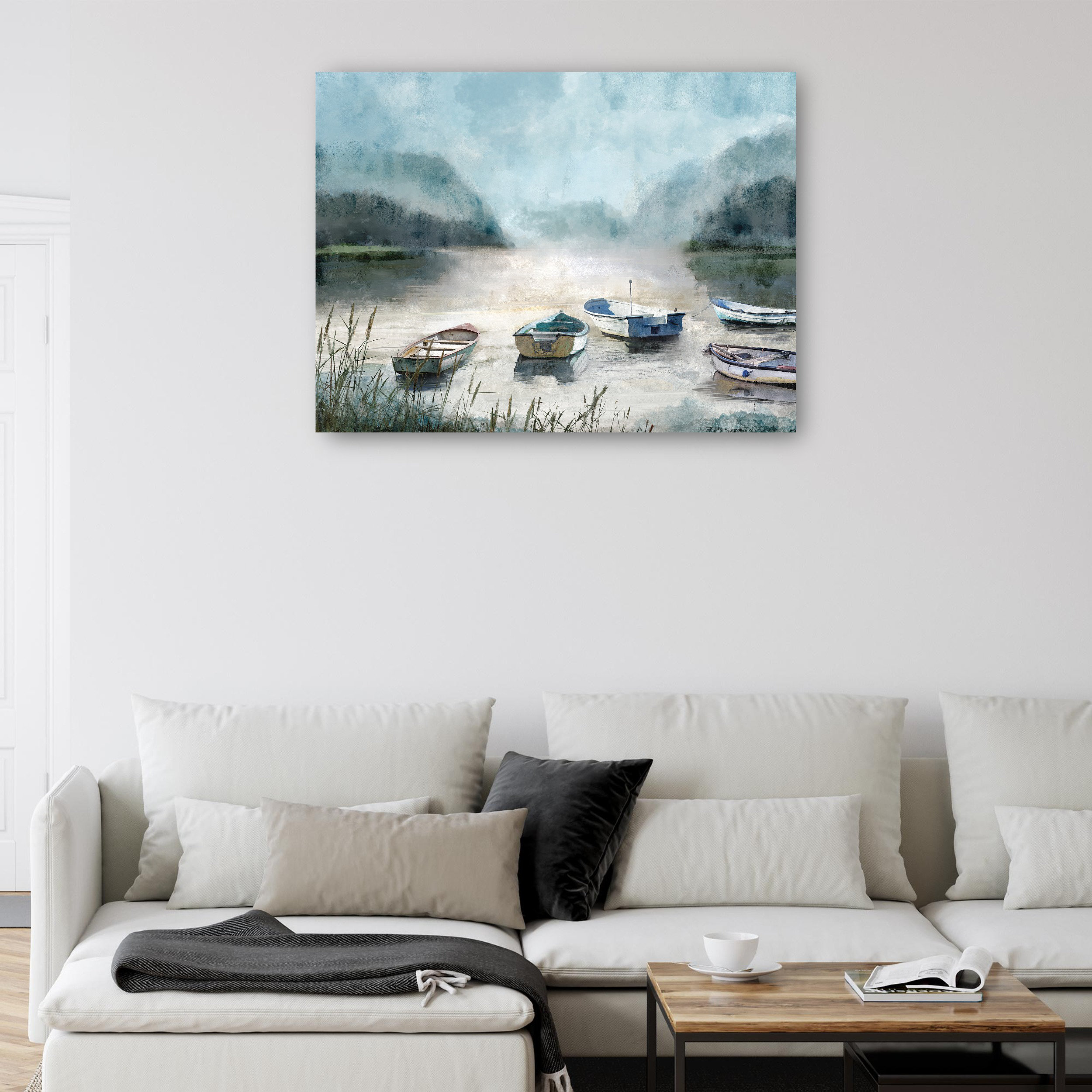 Breakwater Bay Lake Gathering by Studio Arts Canvas Art Print | Wayfair