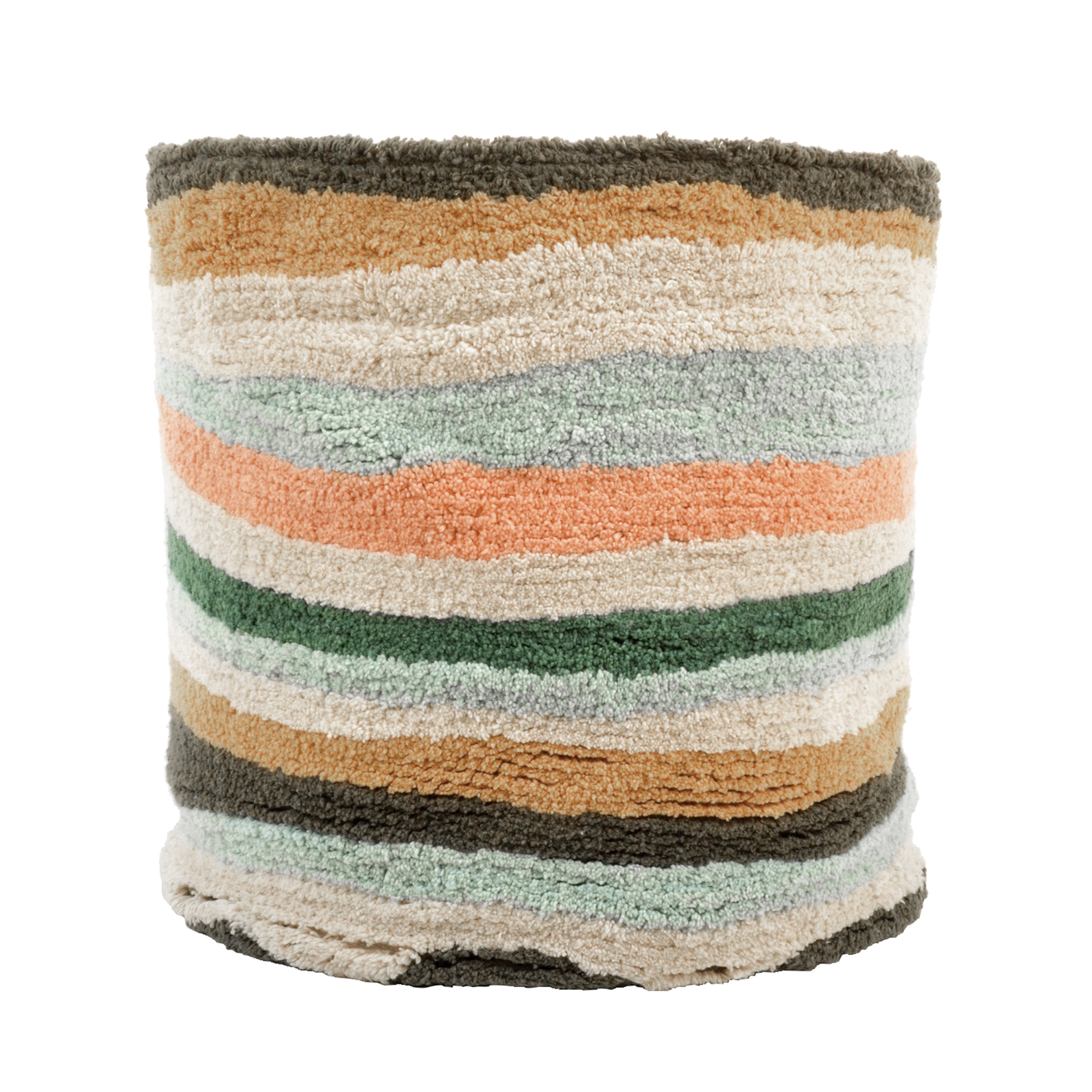 Dakota Fields Izekiel Cotton 12 in. Multicolor Wavy Textured Basket ...