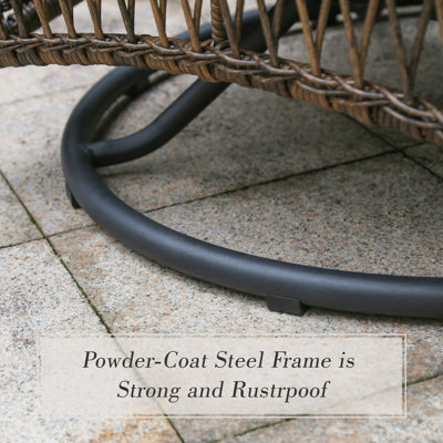 Bayou Breeze Banu Wicker Outdoor Rocker Chair | Wayfair