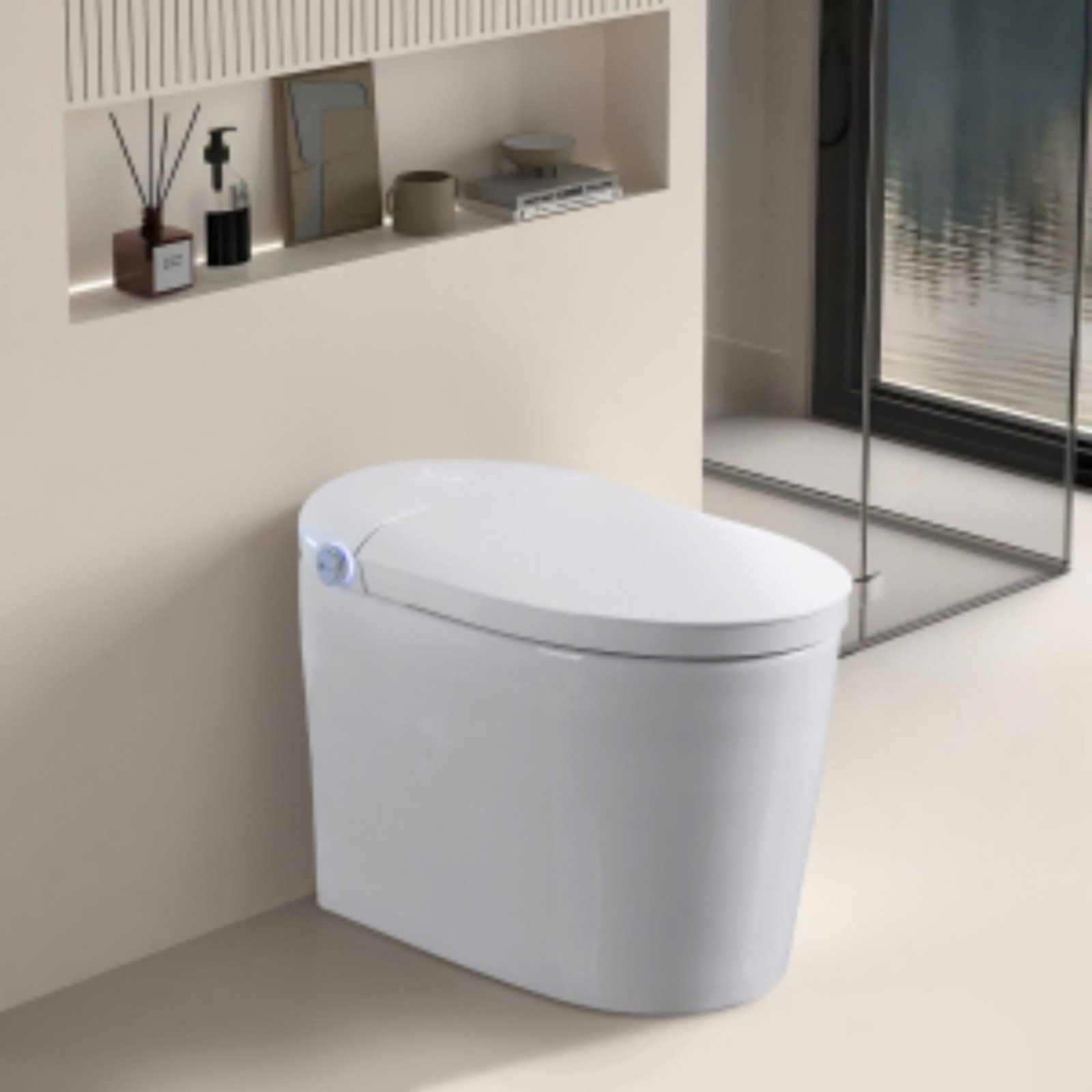 Joqixon Tankless Smart Toilet With Bidet Built In, One-piece, Auto ...