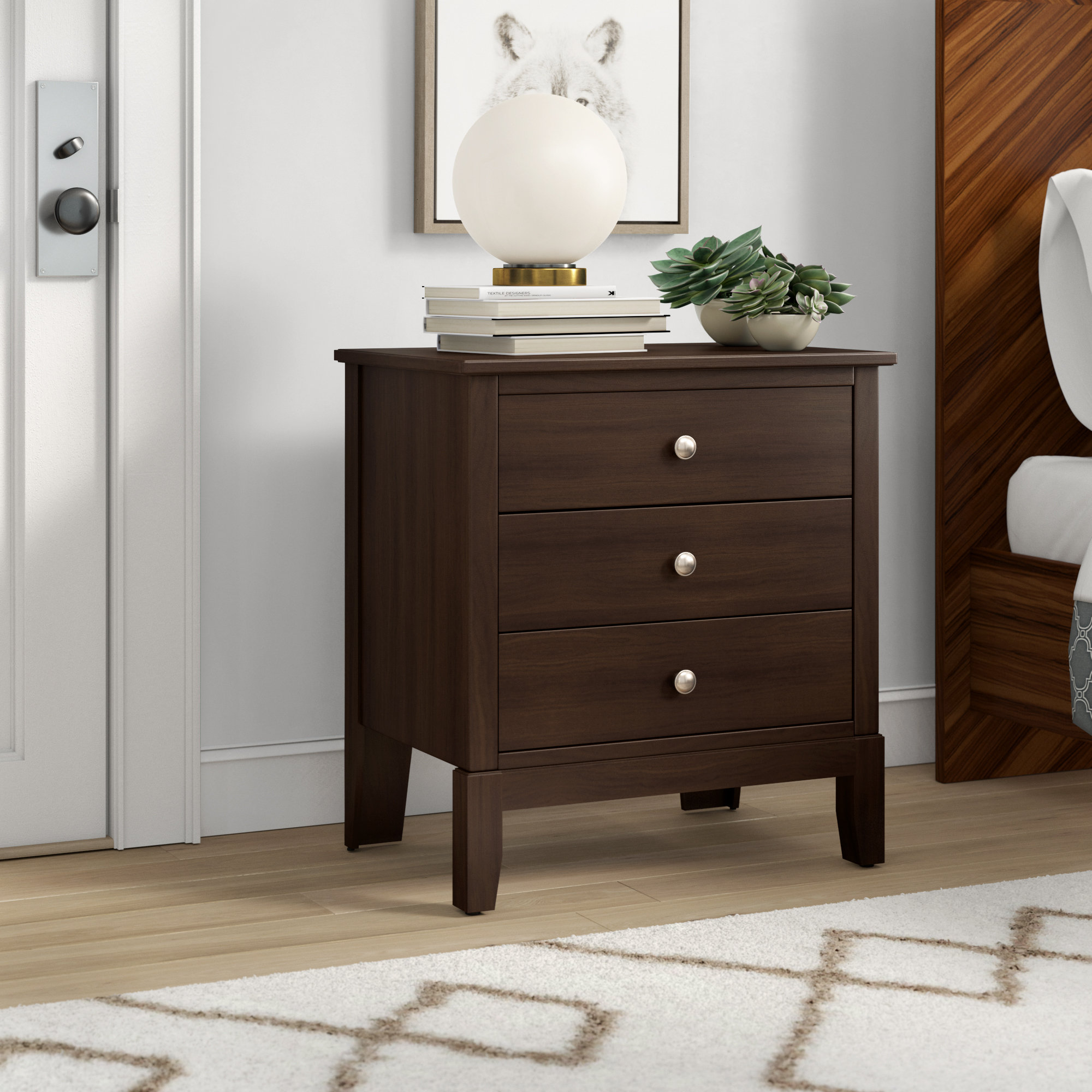 Wade Logan® Ping 3 - Drawer Nightstand & Reviews | Wayfair