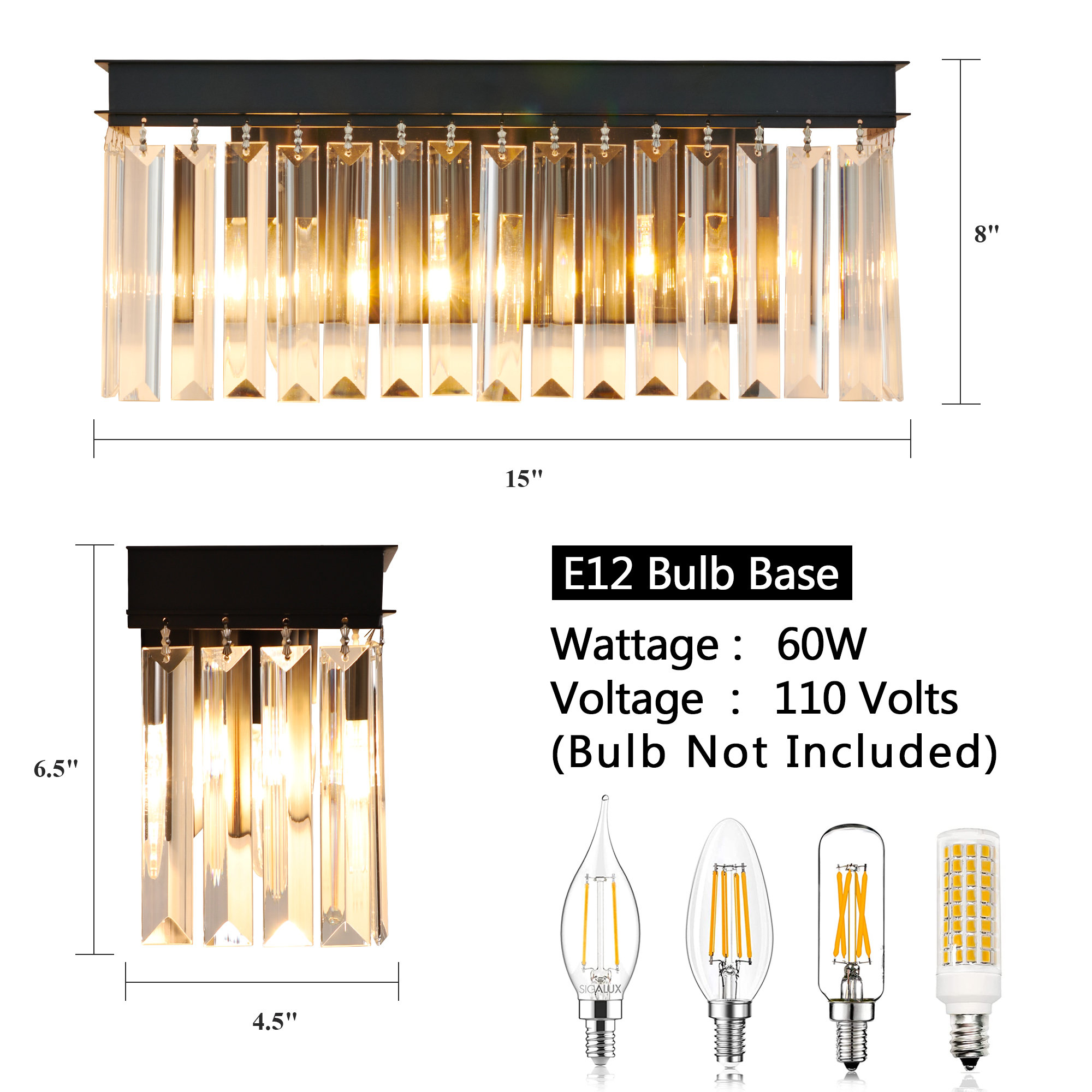 Everly Quinn Naziah 3 - Light Dimmable Vanity Light | Wayfair
