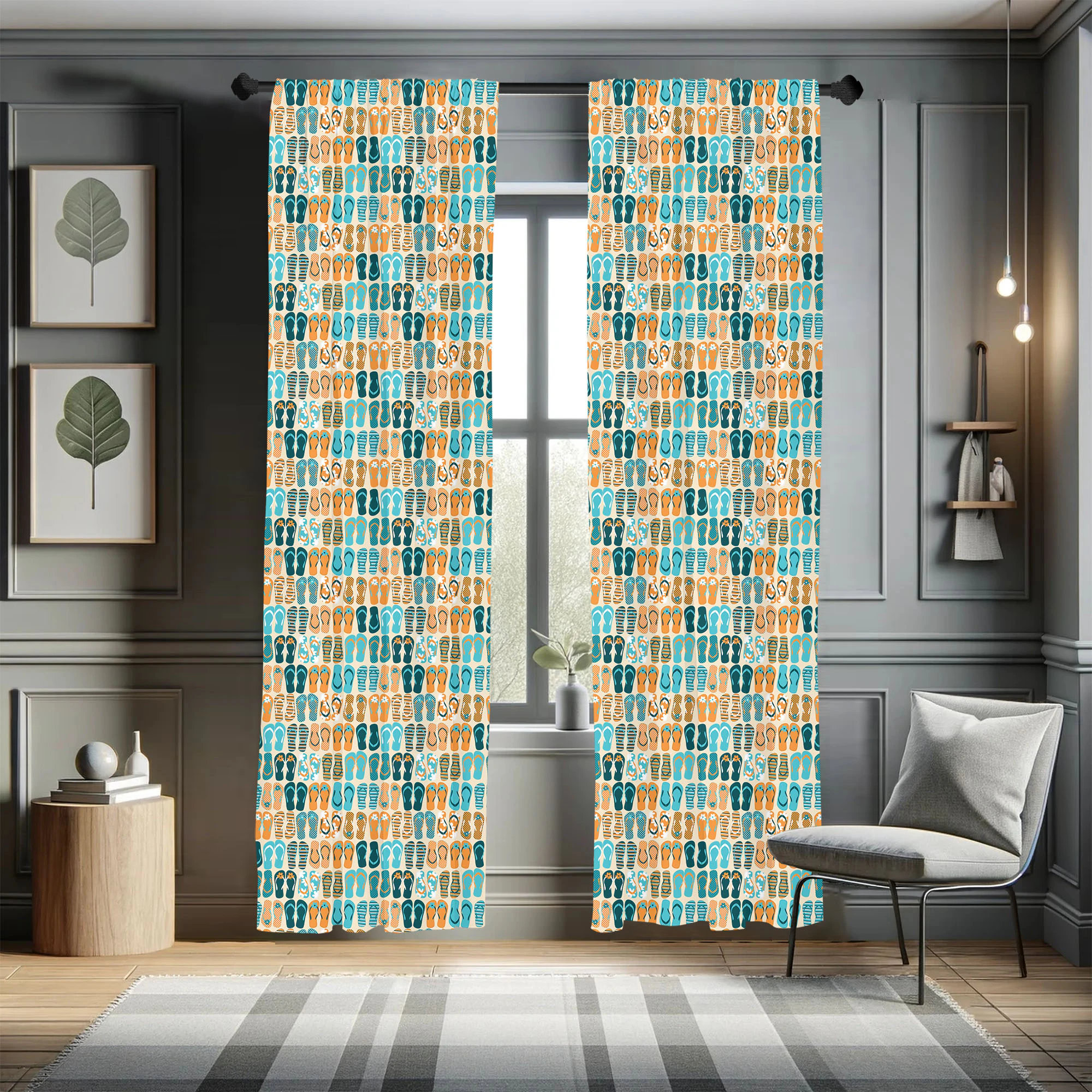 East Urban Home Flip Flop Semi-Sheer Rod Pocket Sliding Panel | Wayfair