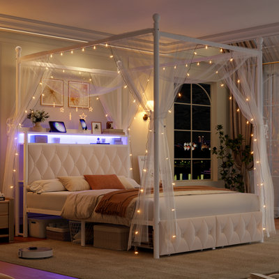 bed canopy lights