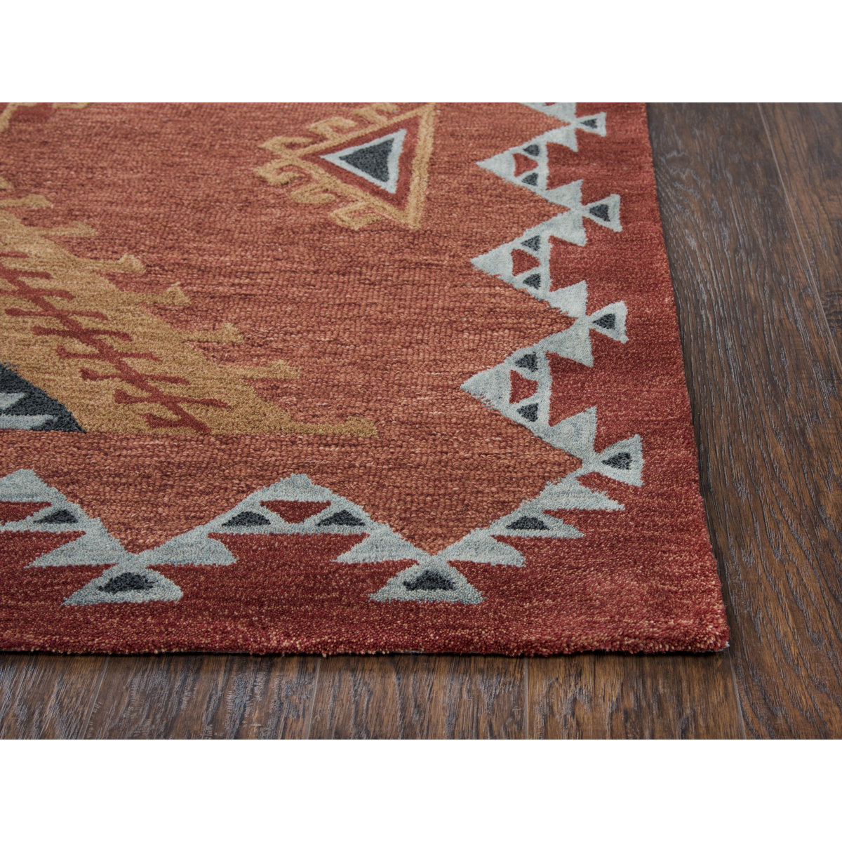 Loon Peak® Potts Southwestern Hand-Tufted Wool Rust Area Rug & Reviews ...