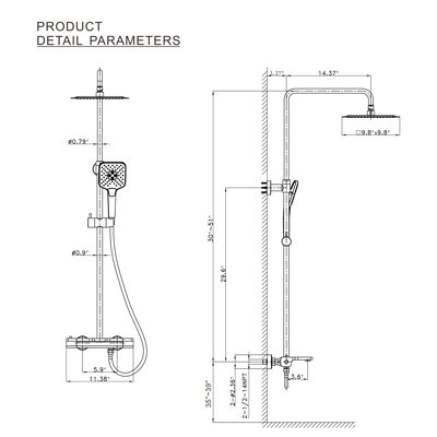XIZZI Complete Shower System & Reviews | Wayfair