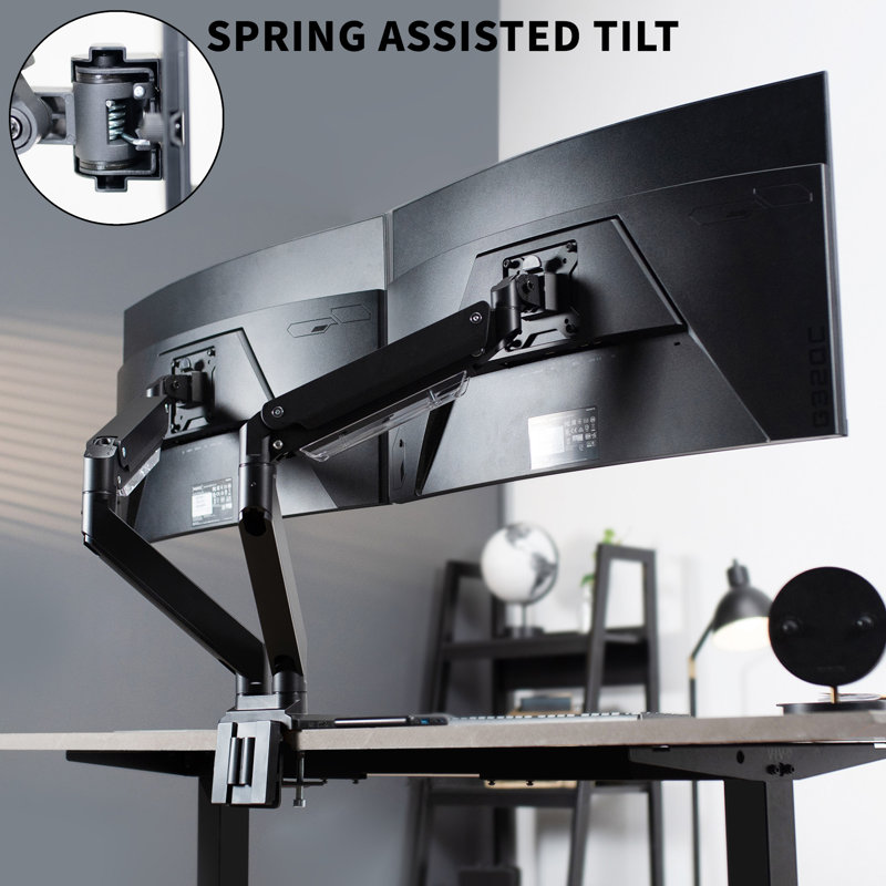 Vivo Black Multi Screen Desktop Mount for 28" - 32" Screens Holds up to ...