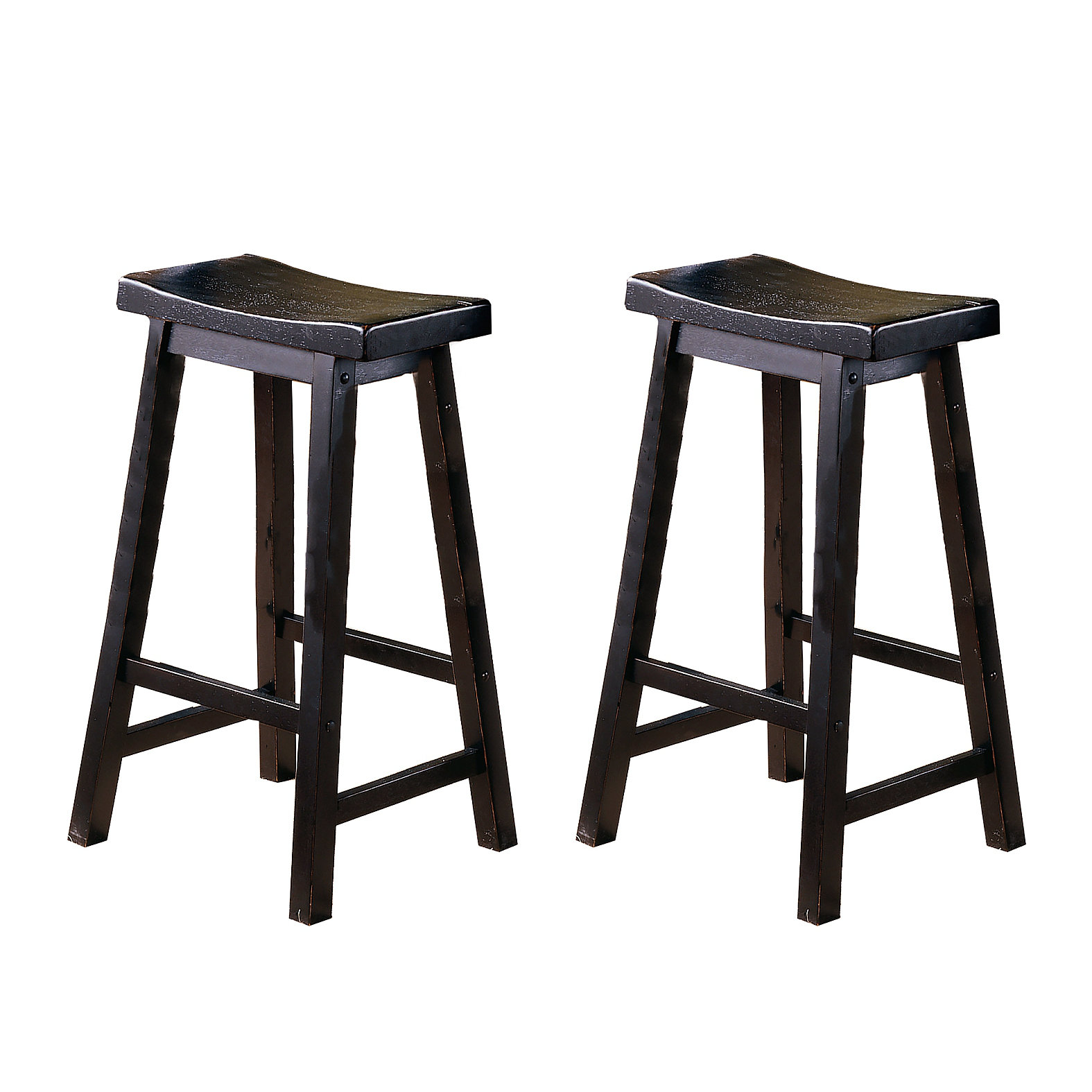 Red Barrel Studio® Amiram 29-Inch Bar Height Stools Set of 2Pc Saddle ...