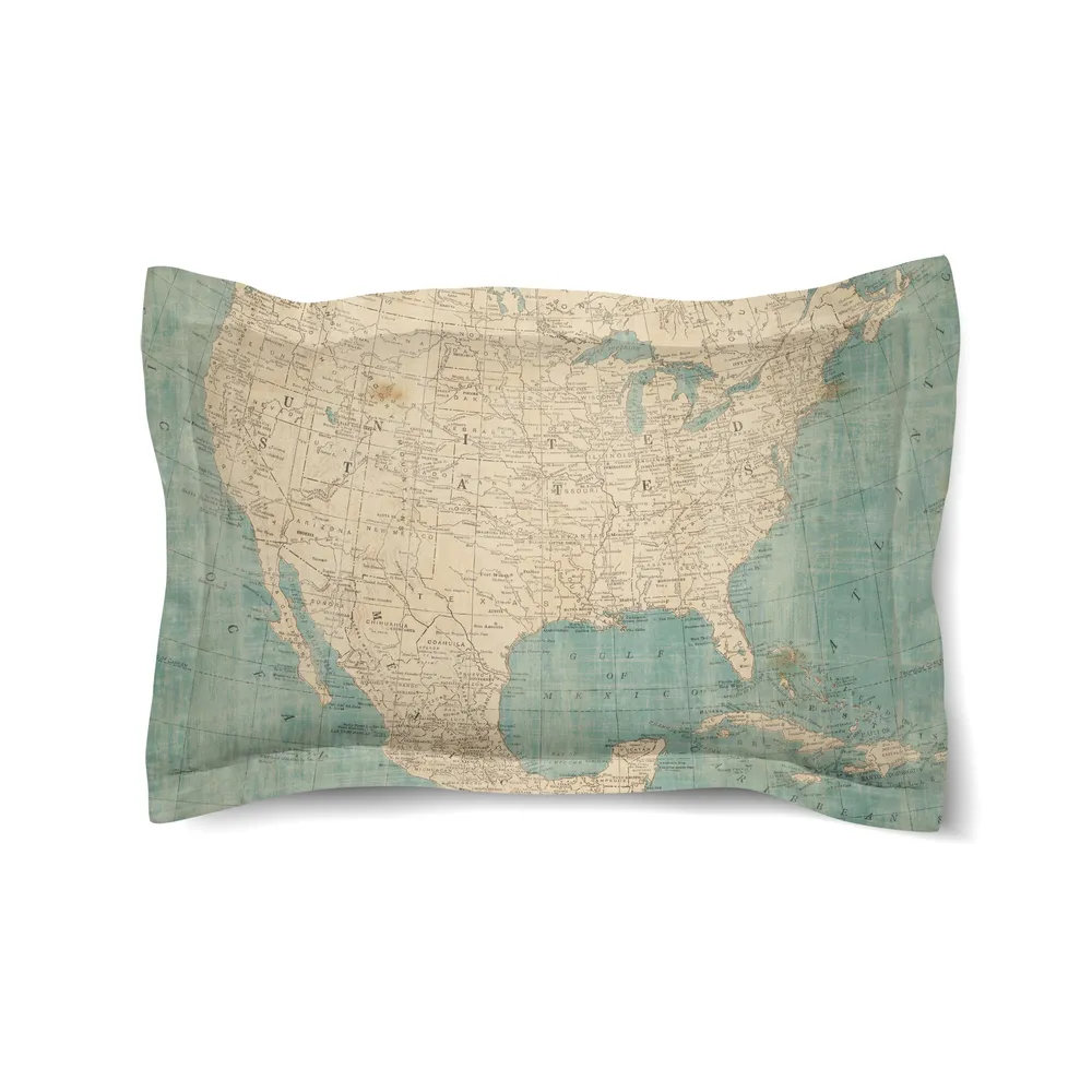 Laural Home North America Map North America Map Duvet Sham - Wayfair Canada