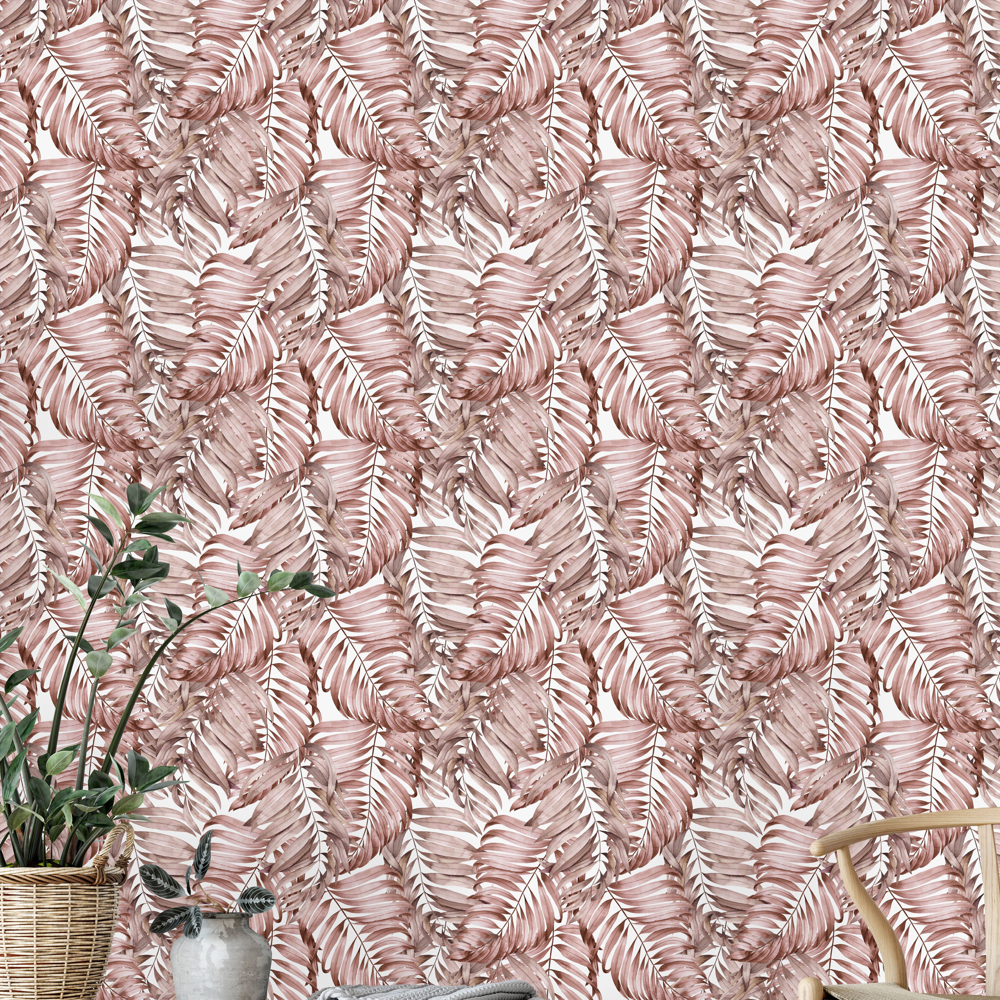 Bayou Breeze Barone Tropical Leaves Peel and Stick Wallpaper Roll | Wayfair