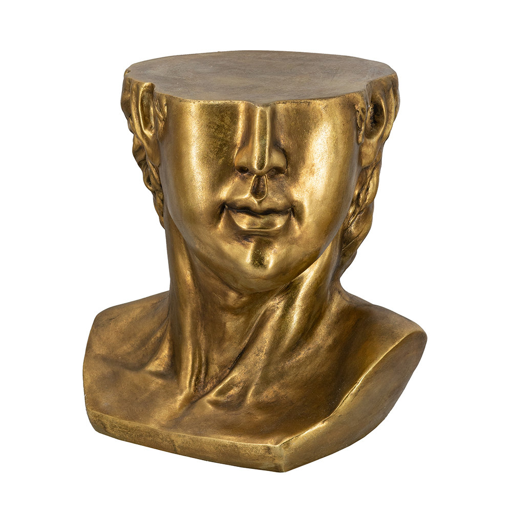 House of Hampton 21X18X21" Magnesium Side Table With Classical Gold ...