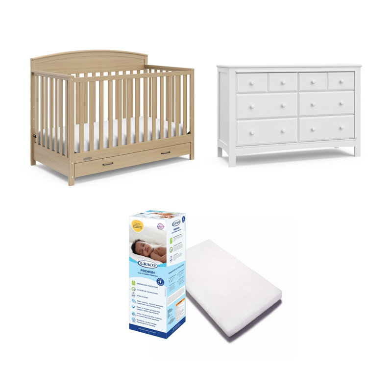 Graco Benton 5-In-1 Convertible Crib With Drawer, Benton 6 Drawer ...