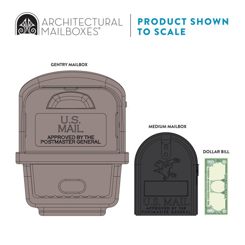 Architectural Mailboxes Gentry Plastic Post Mounted Mailbox & Reviews ...