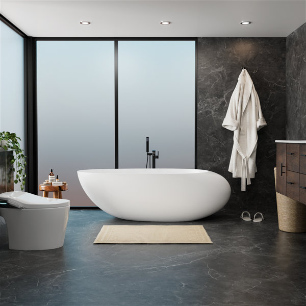 GIVING TREE 71"Ergonomically Designed Luxury Freestanding Soaking Stone ...