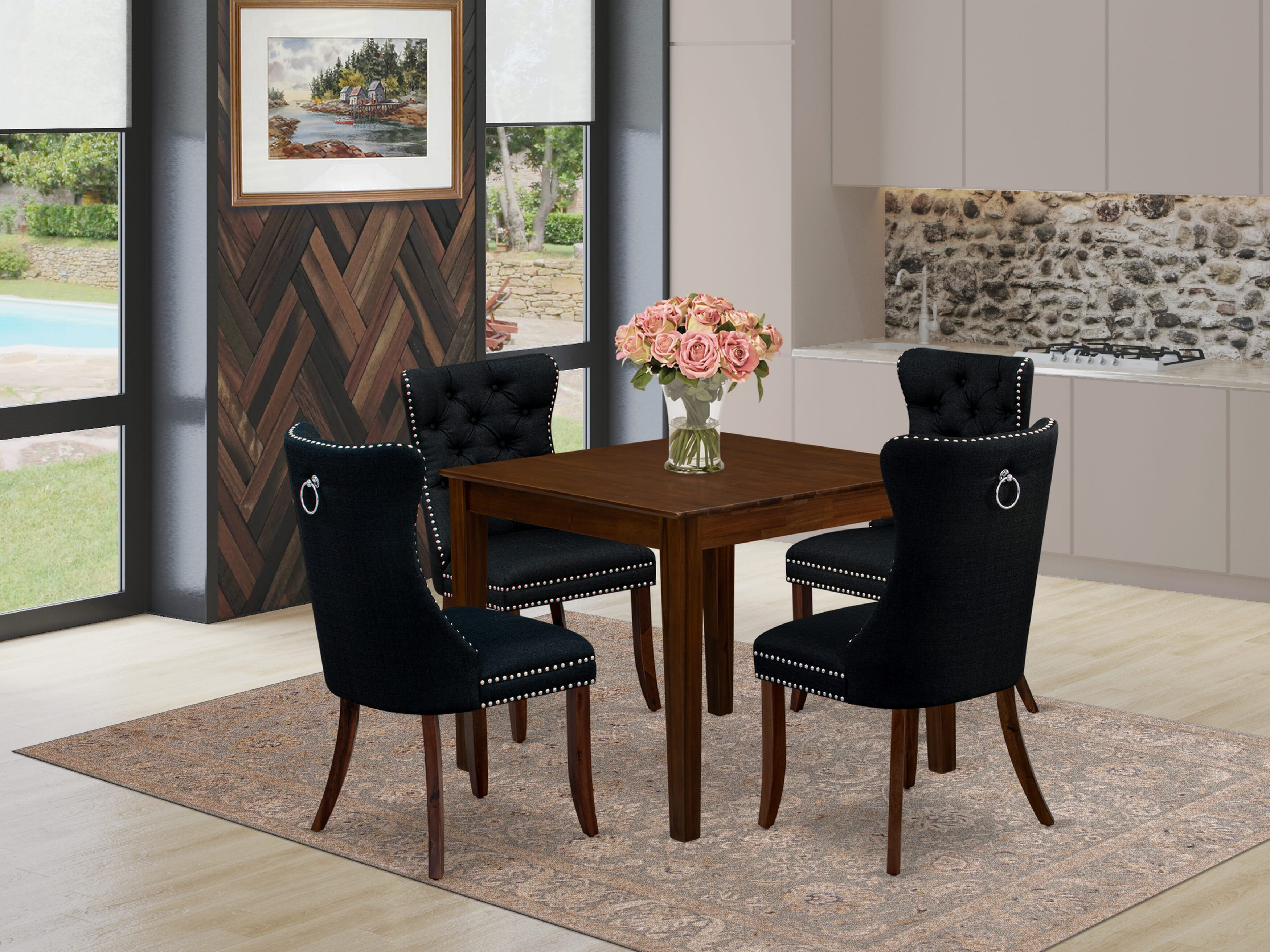 Red Barrel Studio® 5 Pc Dining Table Set - of a Square Kitchen Table ...