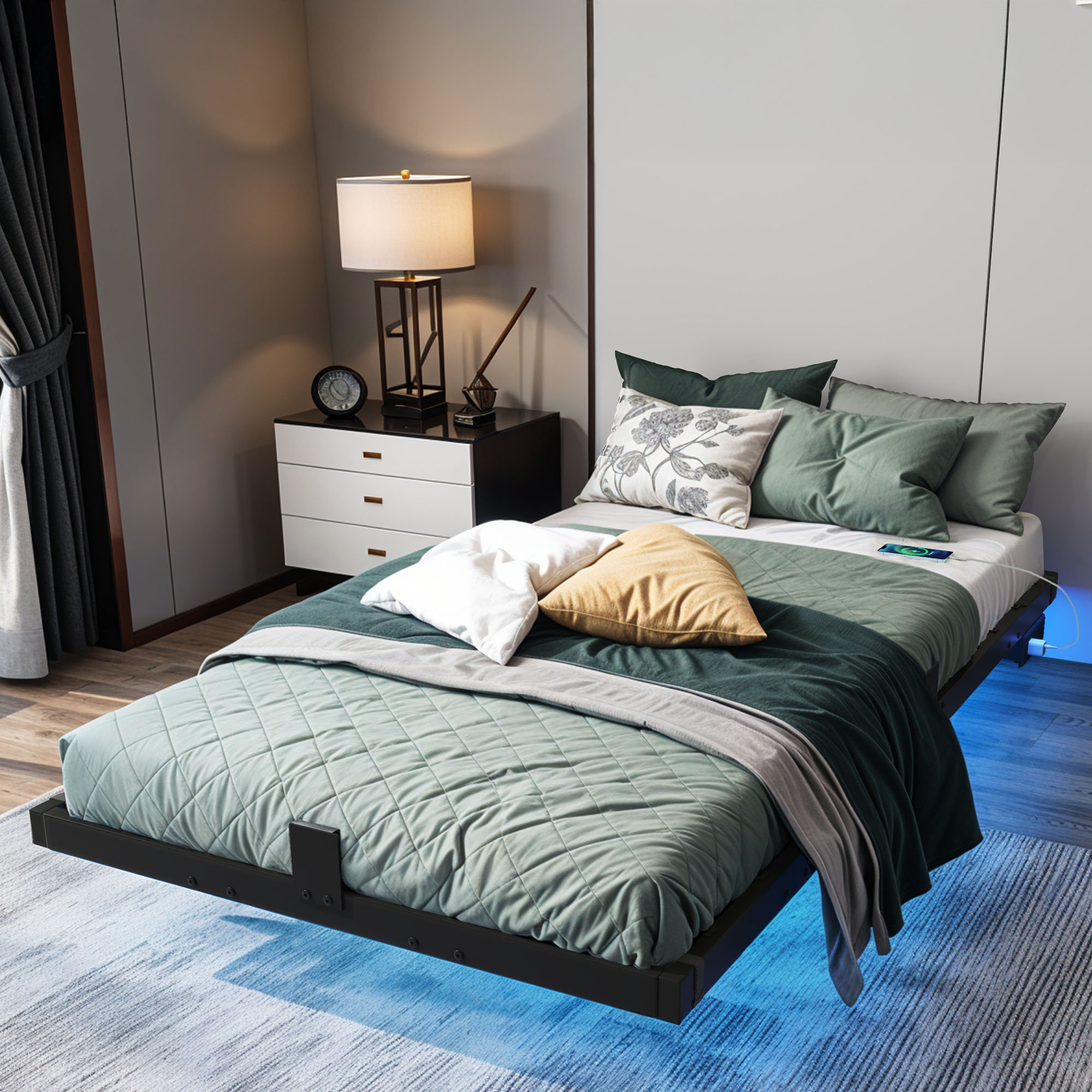 Wrought Studio™ Leyan Metal Platform Bed & Reviews | Wayfair