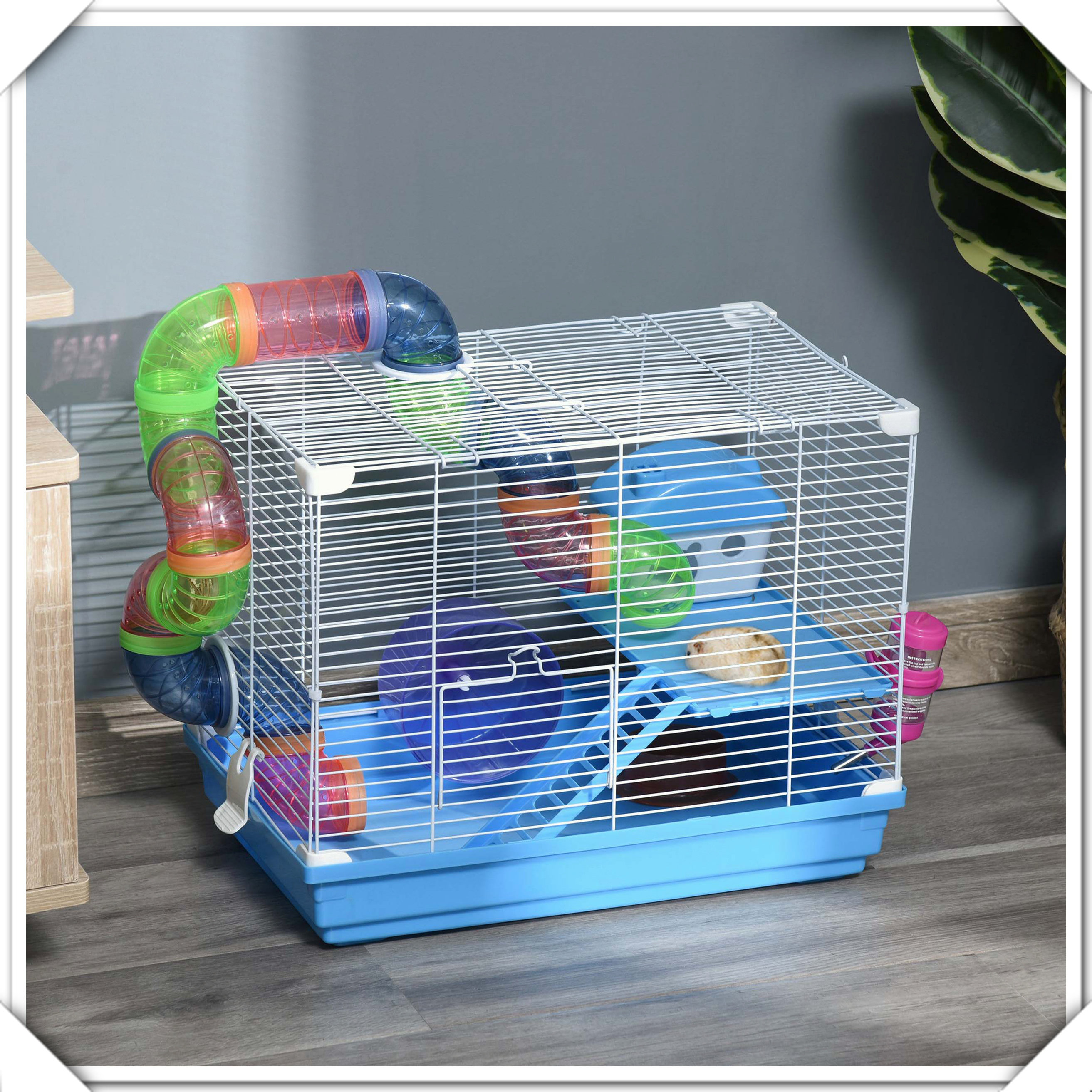 George Oliver 2-Tier Hamster Cage with Wheel and Water Bottle | Wayfair