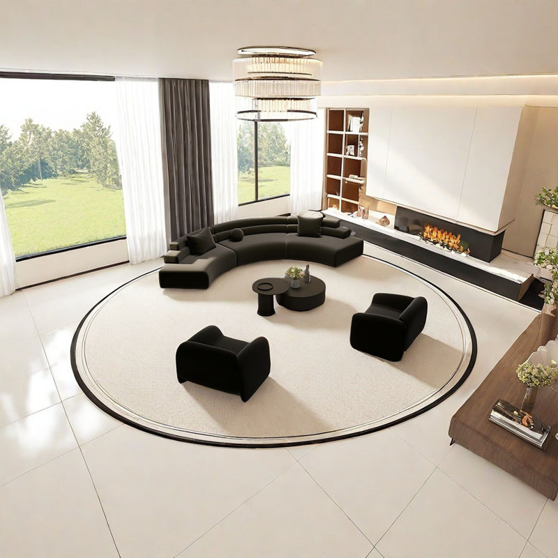 Walkoly Semi-circular arc corner sofa combination | Wayfair