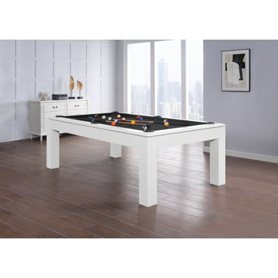 white pool table dining table