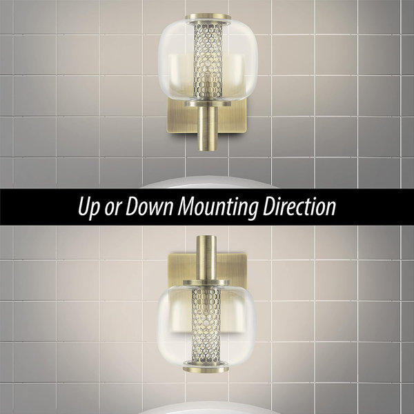 Mercer41 Francille Glass Armed Sconce | Wayfair