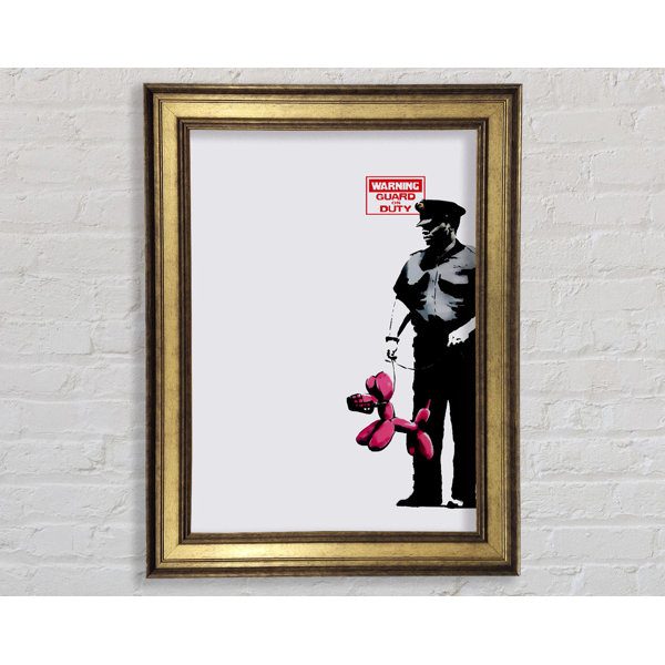 Happy Larry Guard Dog Security Framed Print | Wayfair.co.uk