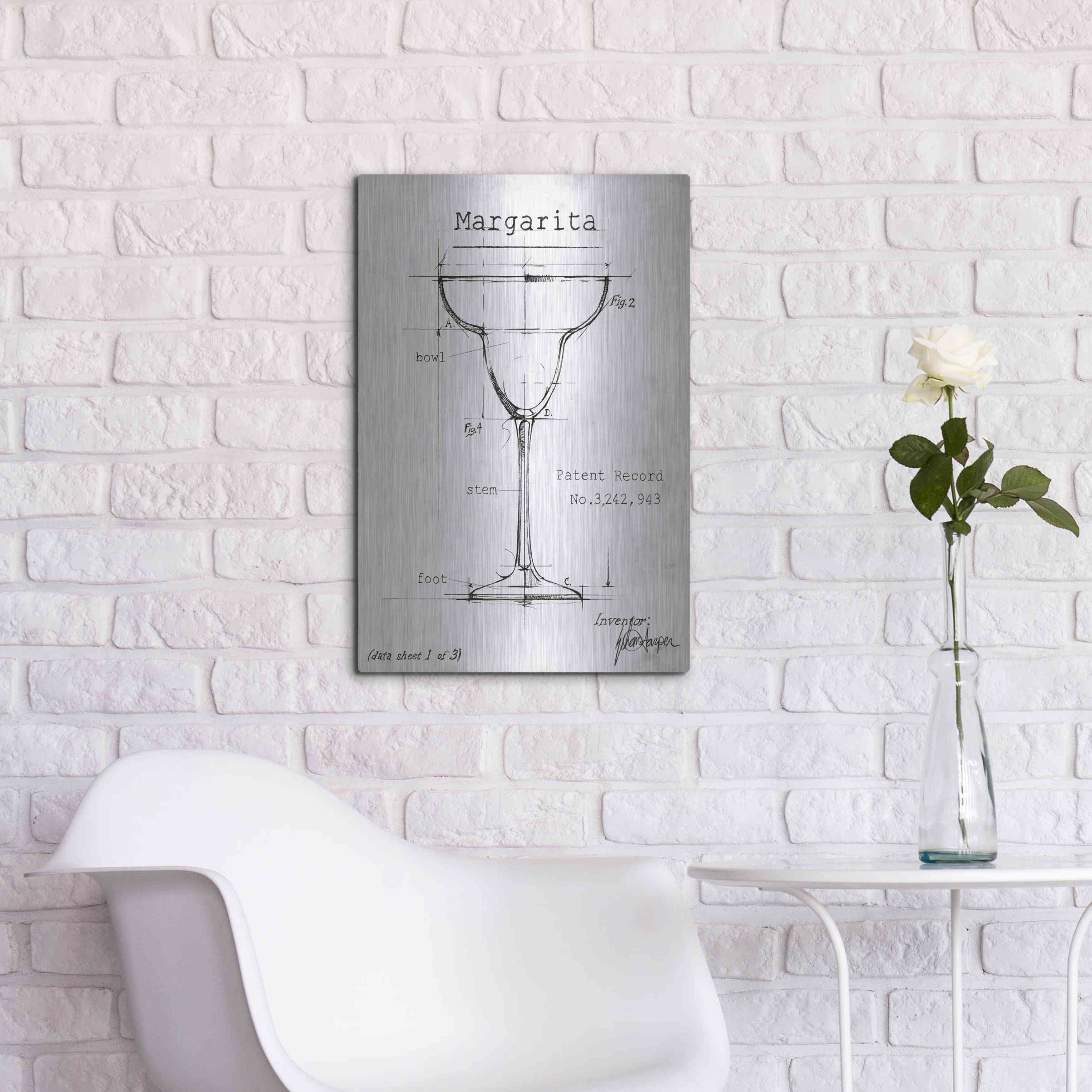 Trinx Barware Blueprint VI by Katrina Pete - Unframed Drawing Print ...