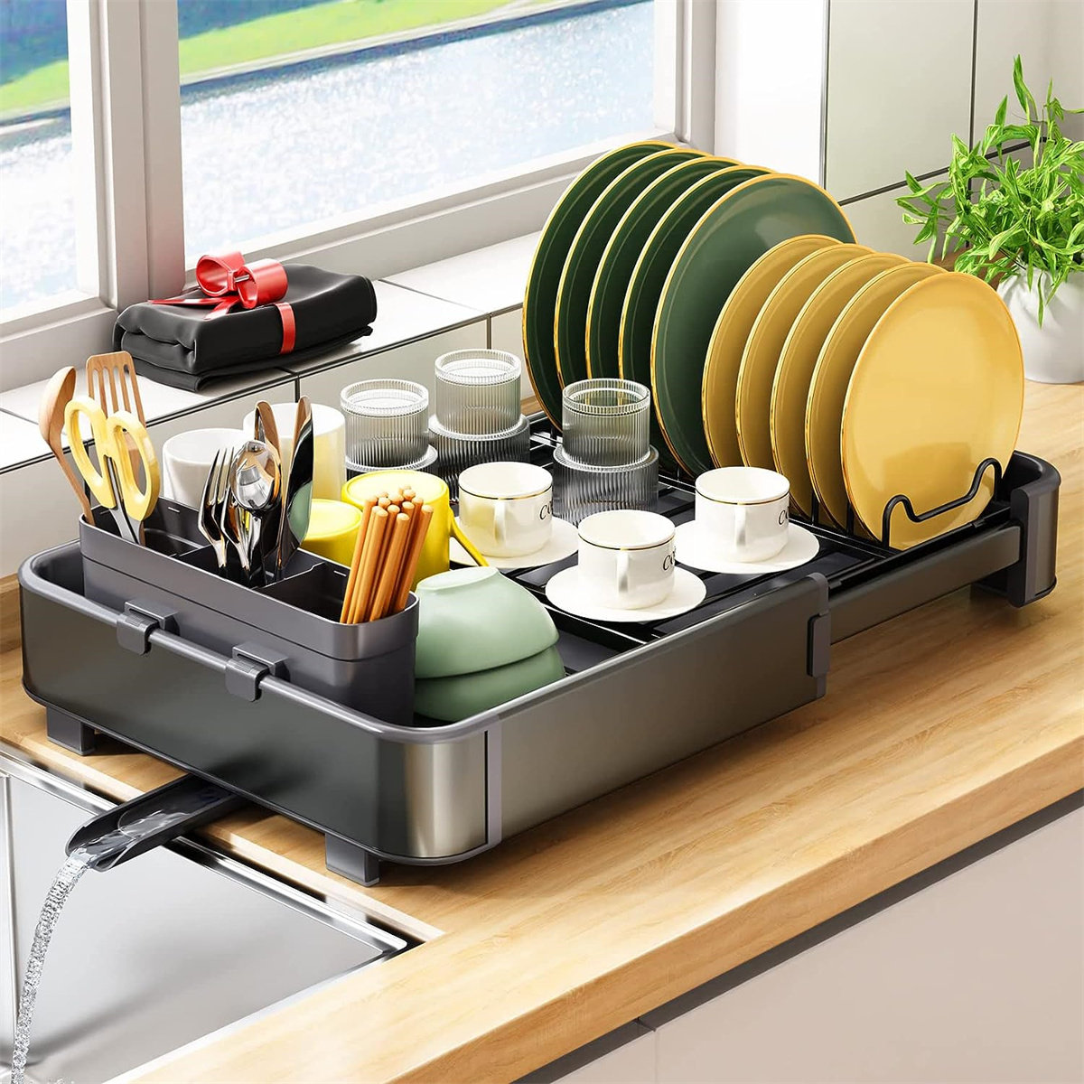 YITAHOME Adjustable Dish Rack | Wayfair